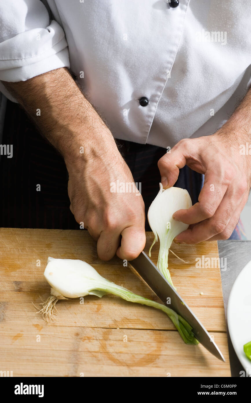 Cutting shallot hi-res stock photography and images - Alamy