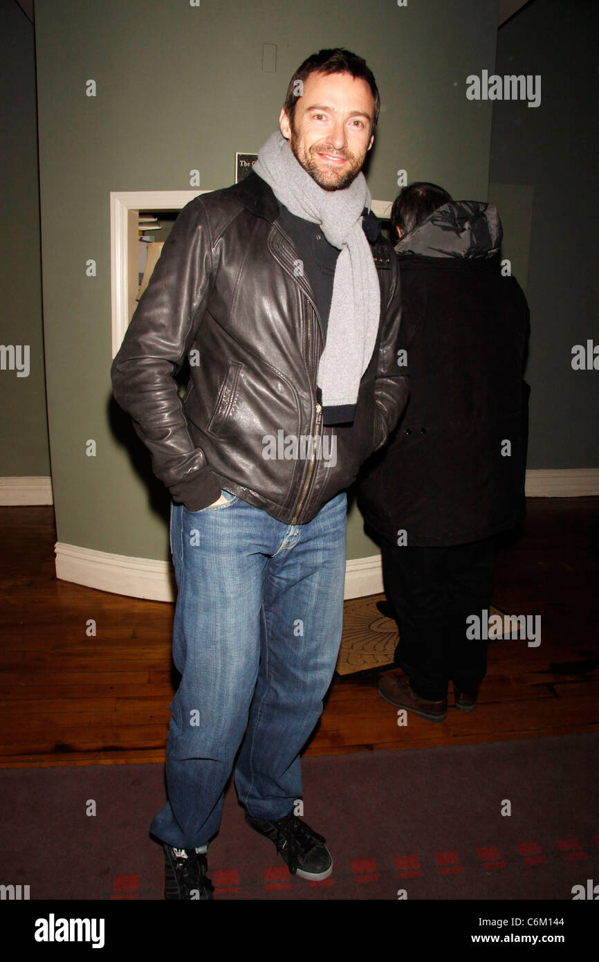 Hugh Jackman attending a performance of The Irish Repertory production ...
