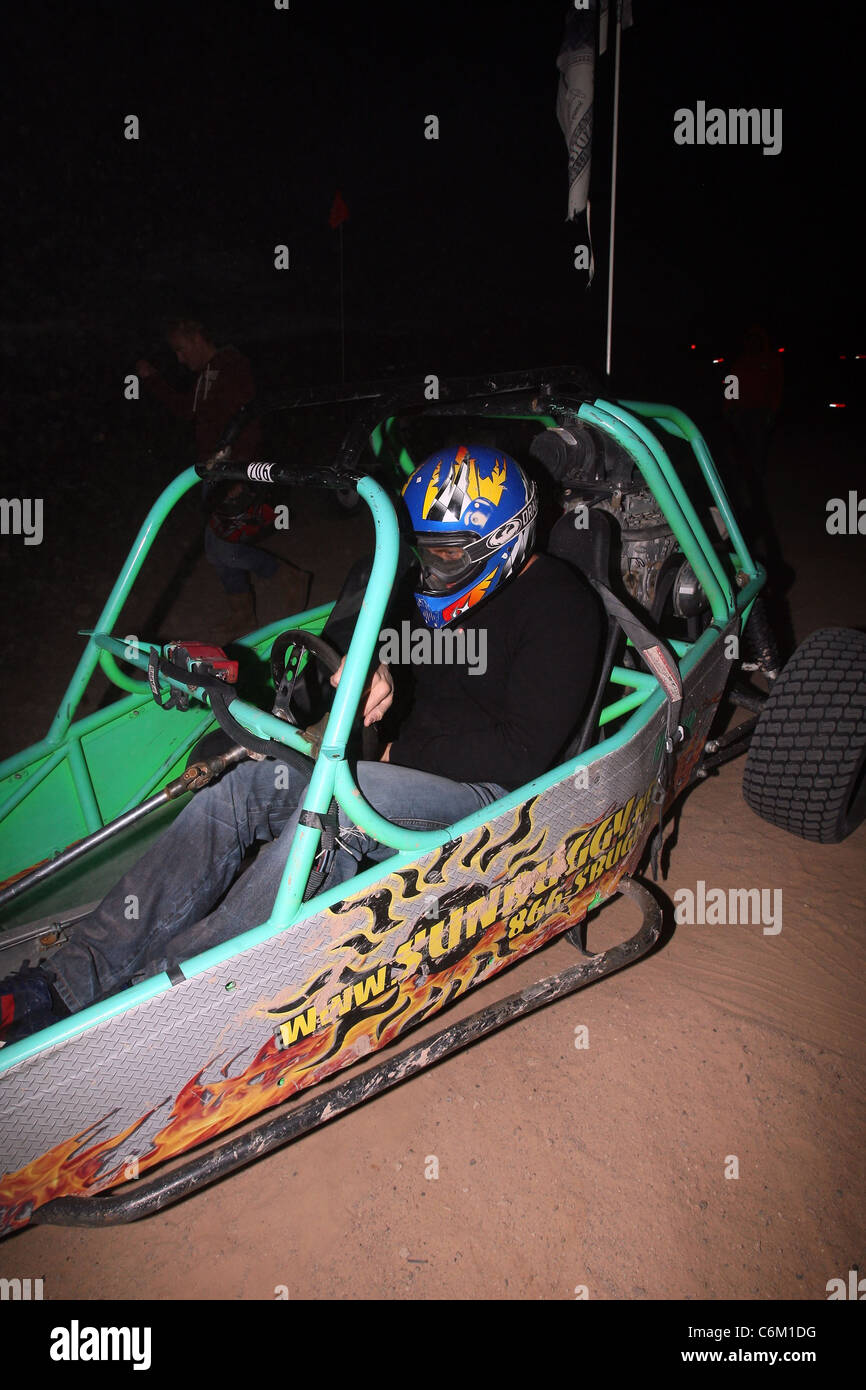 Alex Reid takes a ride in a dune buggy around the Nevada Desert. Las ...