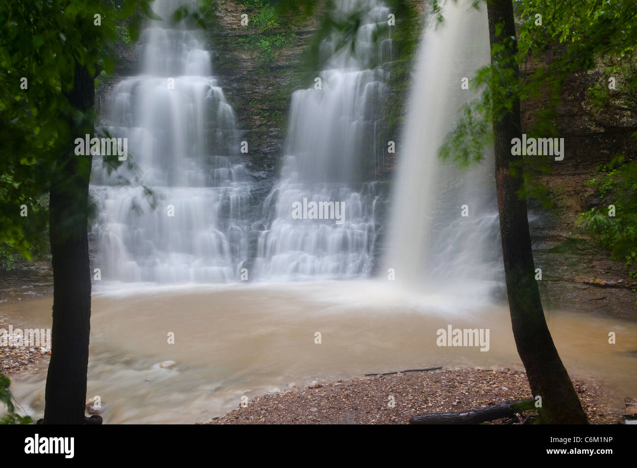 Triple Falls, Camp Orr, Ozark Mountains of Arkansas – USA Stock Photo ...