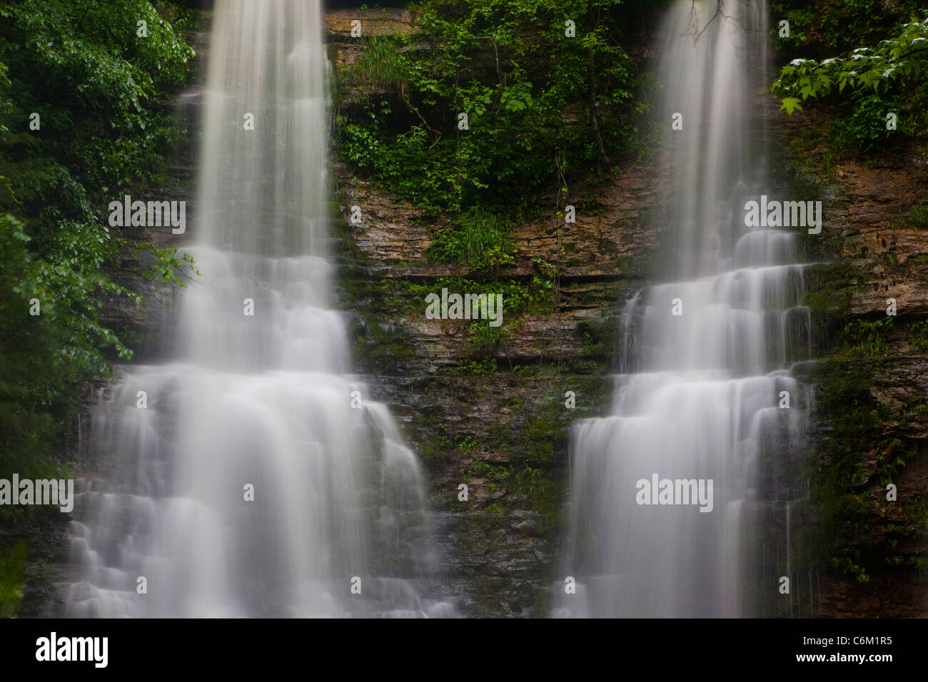 Triple Falls, Camp Orr, Ozark Mountains of Arkansas – USA Stock Photo ...