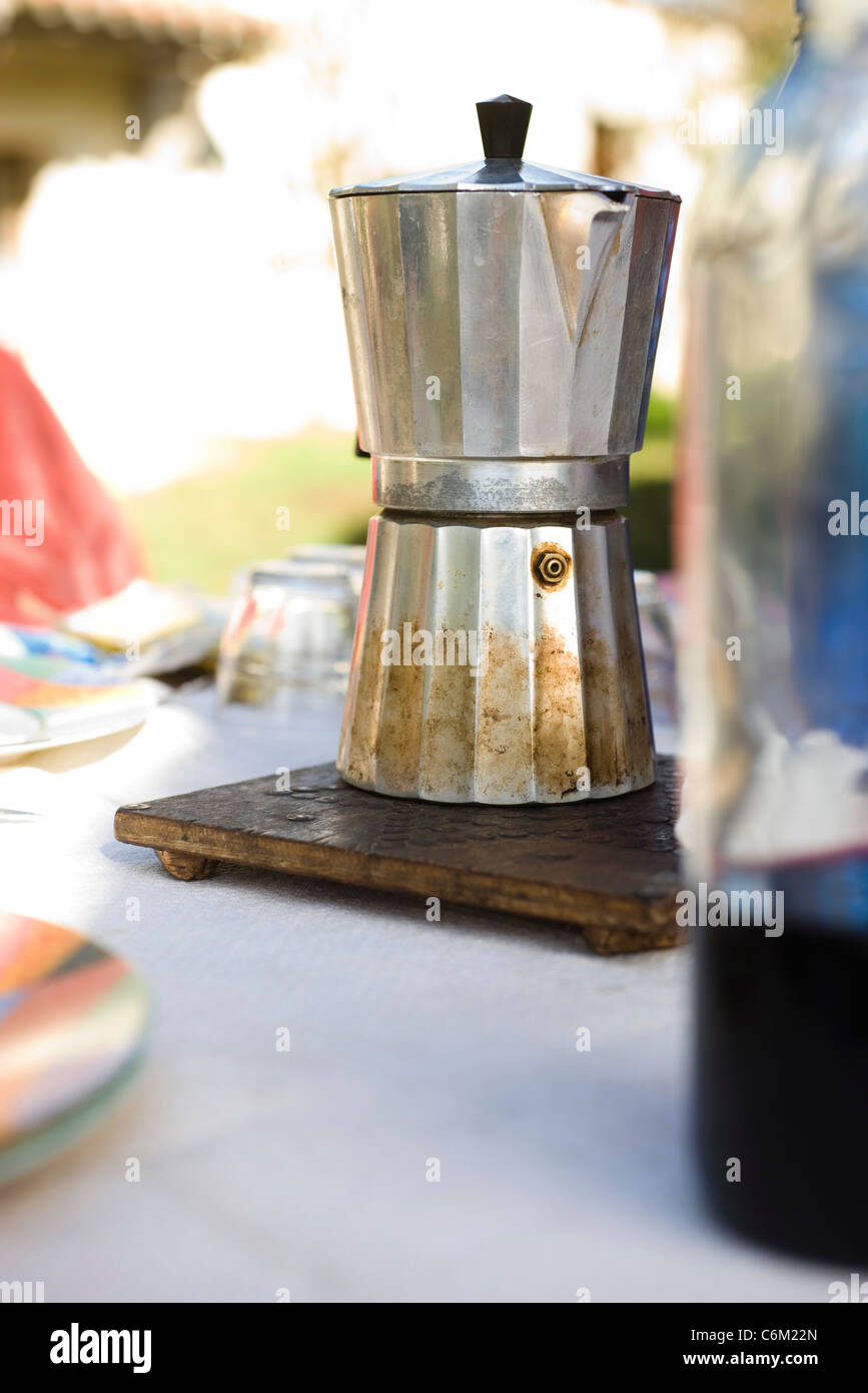 Stainless steel espresso maker hi-res stock photography and images - Alamy