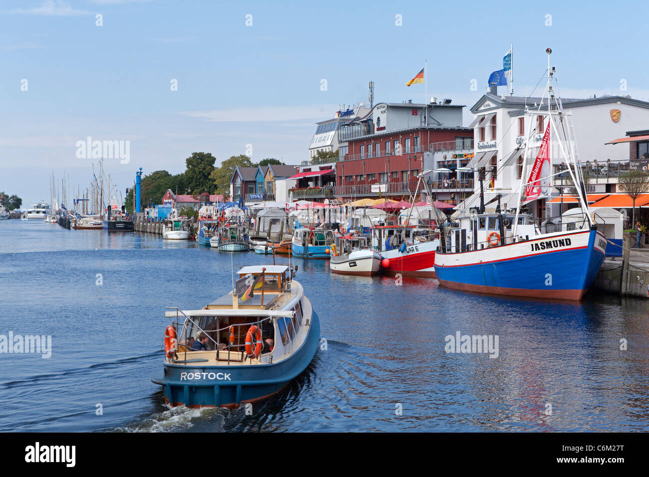 harbour, Warnemuende, Rostock, Baltic Sea Coast, Mecklenburg-West ...