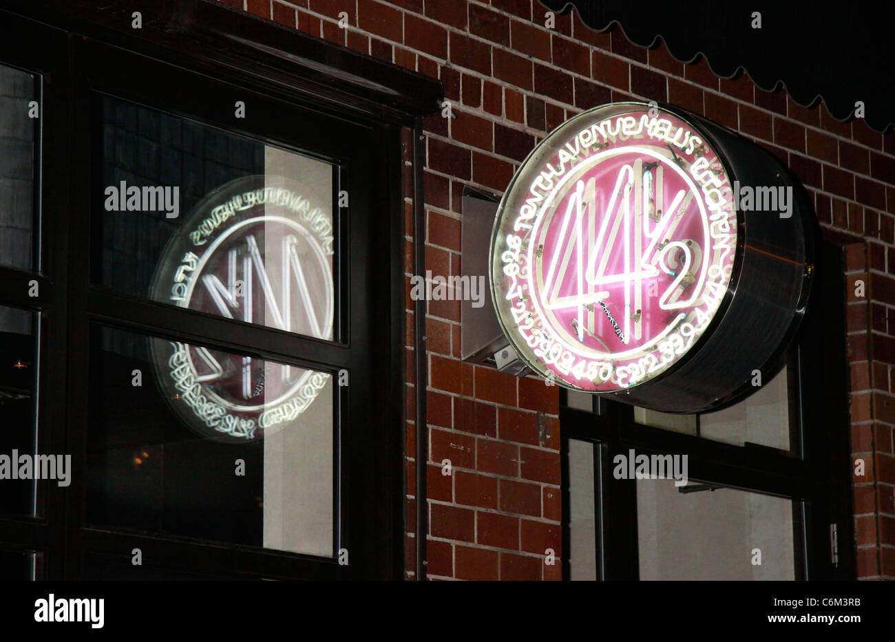 Restaurant signage outside the party celebrating the new cast of 'Love ...