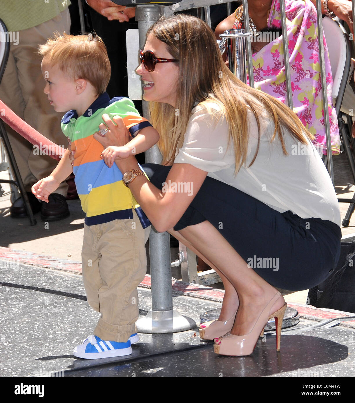 Rhea Durham with her son Brendan is honored on The Hollywood Walk of ...