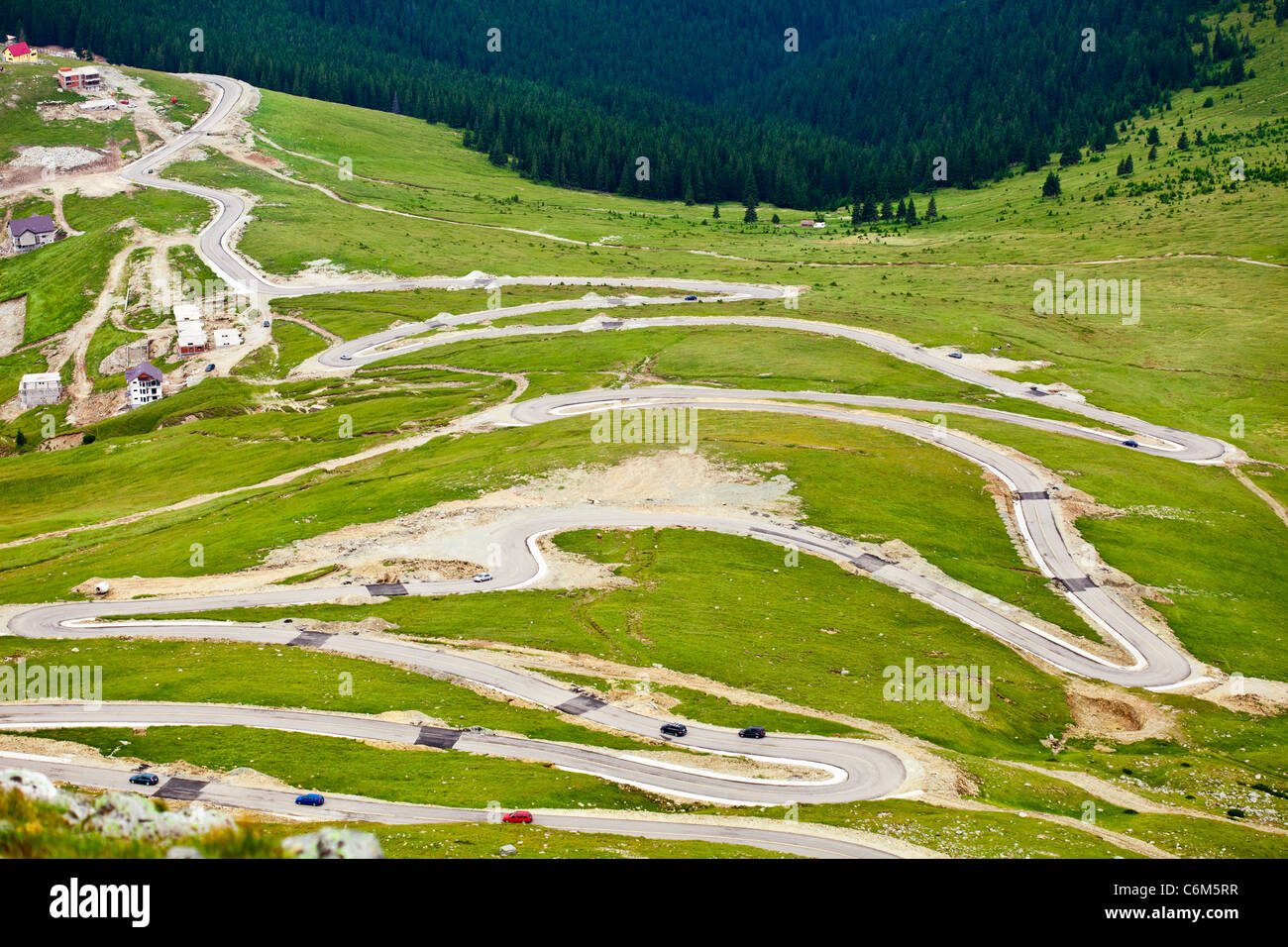 Transalpina, the highest altitude road in Romania, crossing the Parang ...