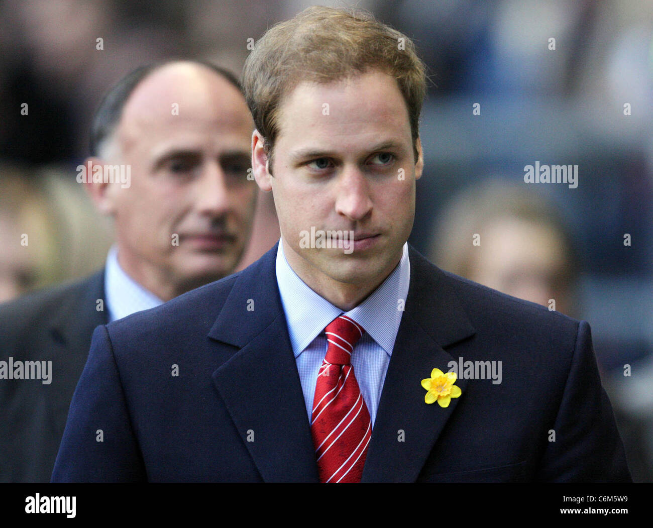 Prince William attending the RBS 6 Nations Championship match between ...