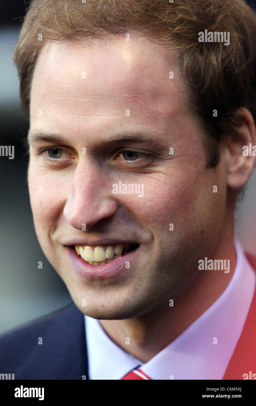 Prince William attending the RBS 6 Nations Championship match between ...