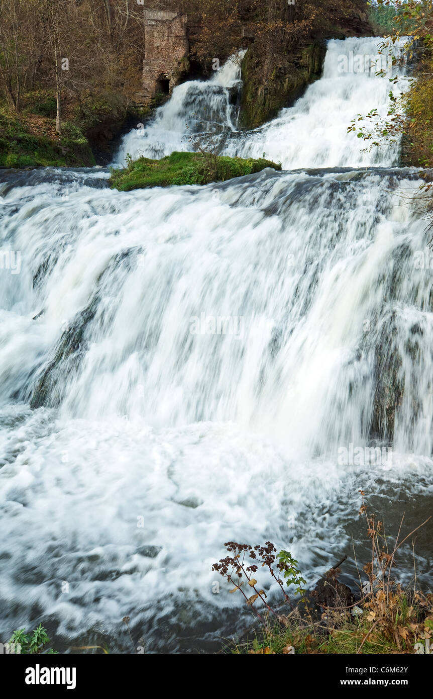 Powerful Waterfall on Autumn River (Nyrkiv, Ukraine Stock Photo - Alamy