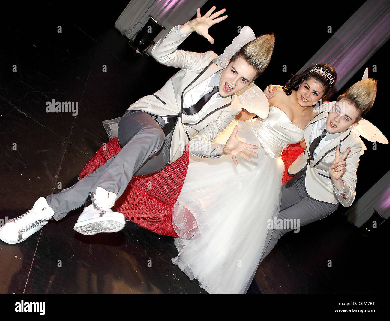Jessica Cervi with John Grimes and Edward Grimes Jedward are unveiled ...