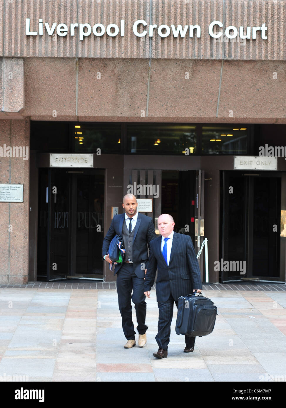 Ricky Whittle The 'Hollyoaks' actor leaving Liverpool Crown court ...