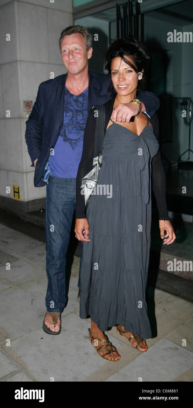 Jenny Powell and a male companion were spotted leaving Nobu Restaurant ...