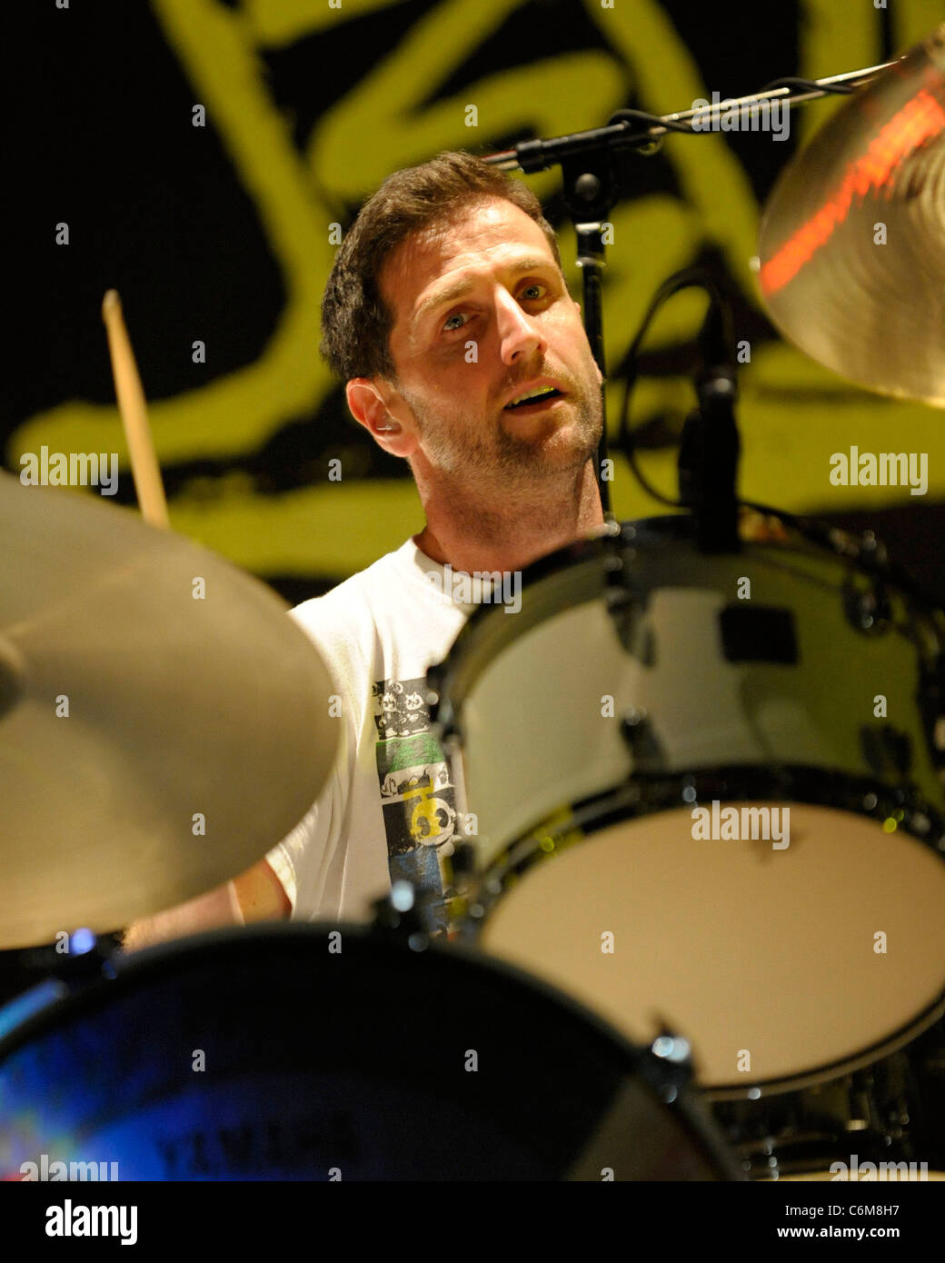 Richard Hughes of Keane performs on stage at the Molson Canadian ...
