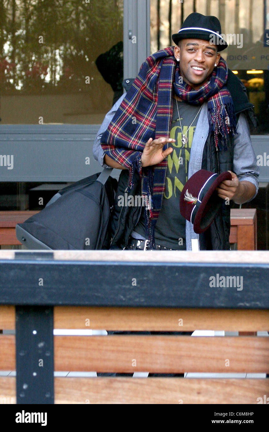 Oritse Williams of JLS outside the ITV studios London, England - 09.02. ...