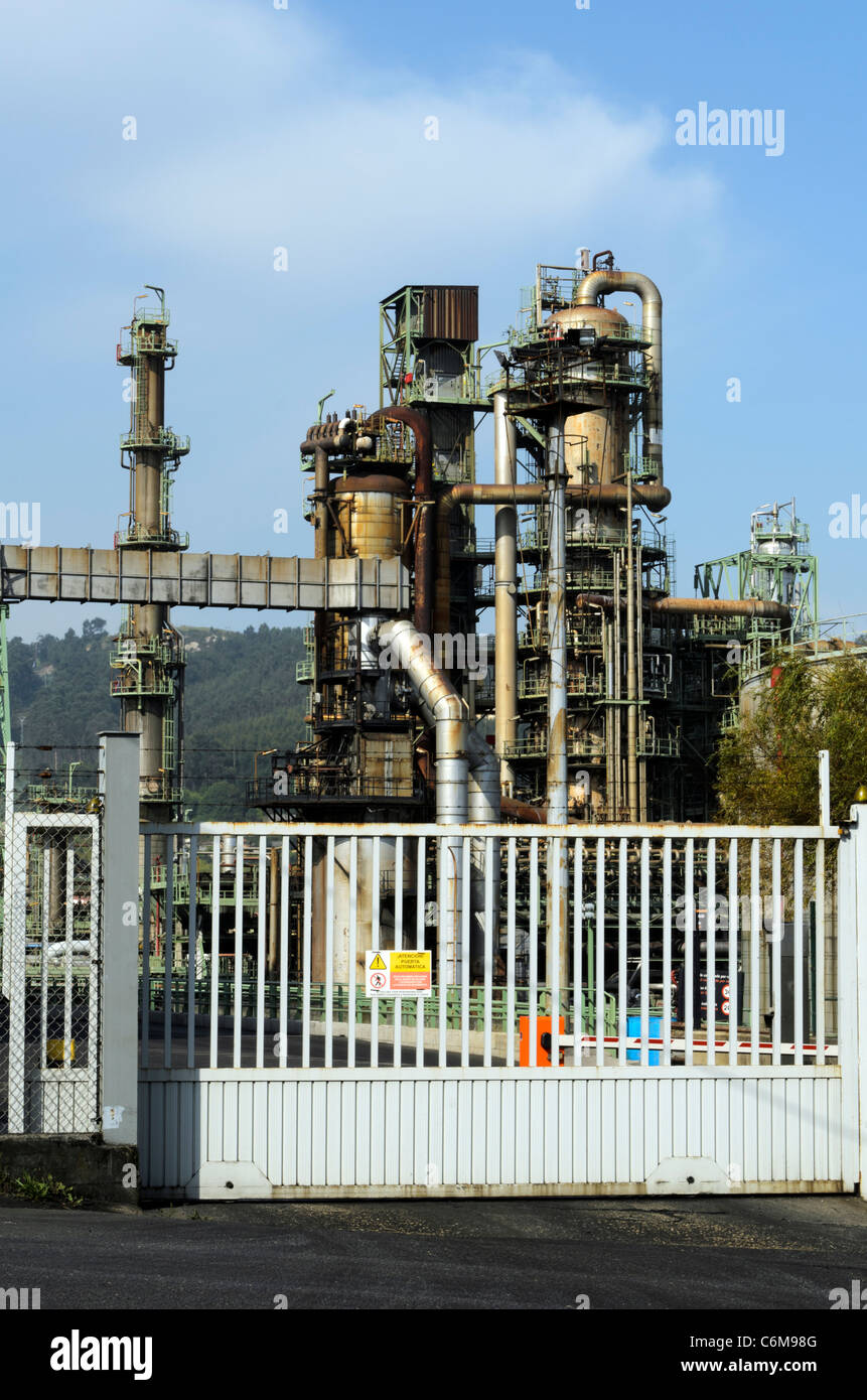 The Coruna Repsol's refinery pipelines Stock Photo - Alamy