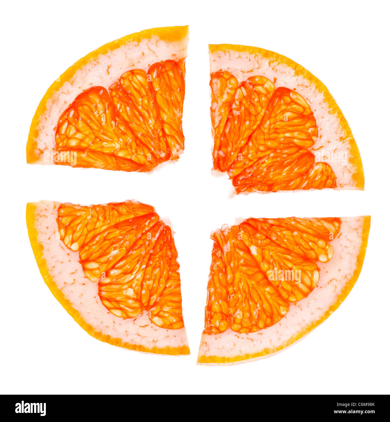 fresh citrus slices isolated on white background Stock Photo - Alamy