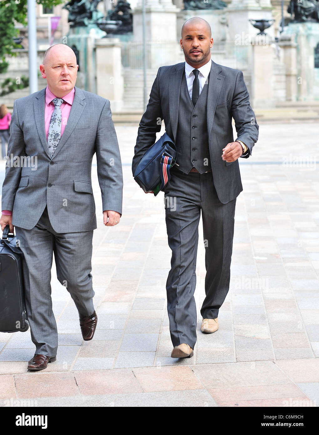 Ricky Whittle arriving at Liverpool Crown Court for day two of his ...