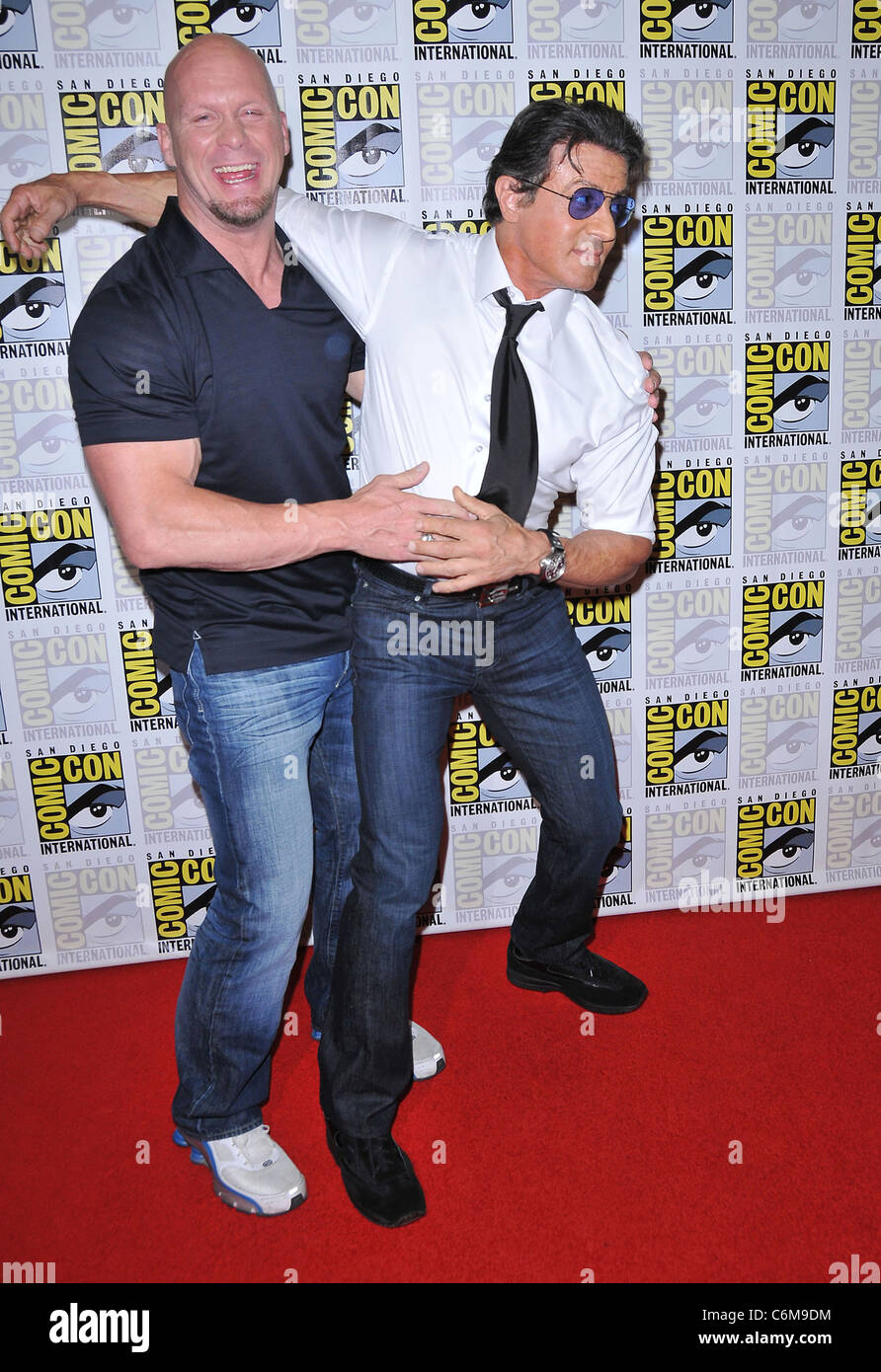 Sylvester Stallone and Steve Austin Comic Con 2010 held at the San ...