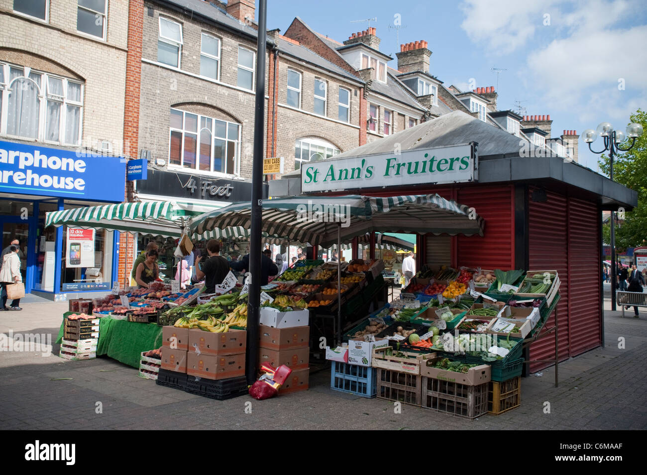 St Ann's Fruiters, a fruit market stall in Harrow town centre ...