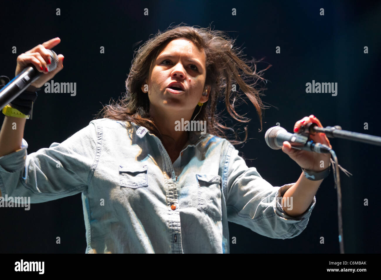 Bomba Estereo performing live on the1st day of Festival Sudoeste TMN at ...
