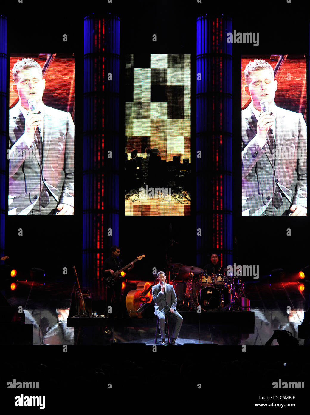 Michael Buble performs on stage at the Air Canada Centre. Toronto ...
