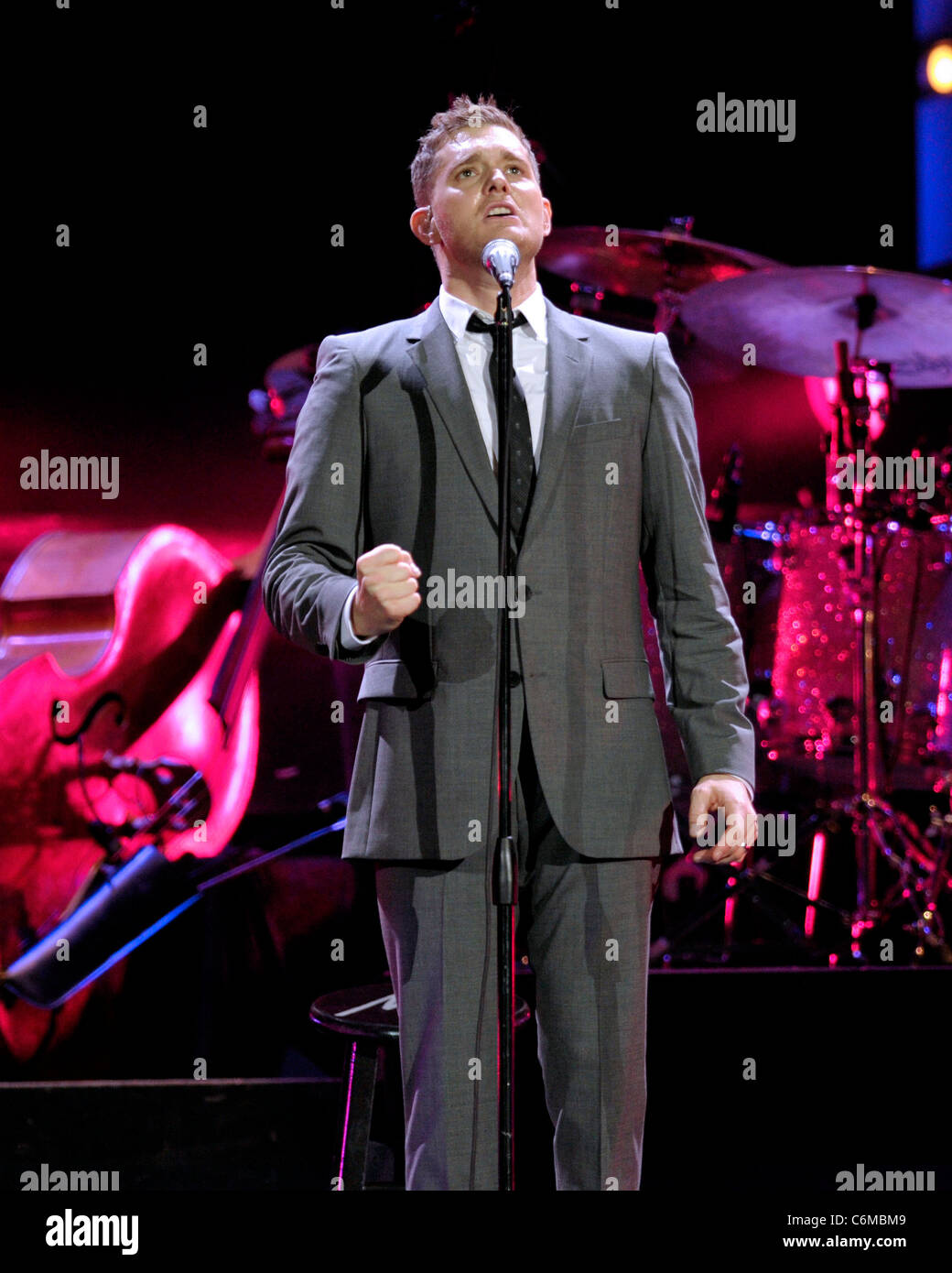 Michael Buble performs on stage at the Air Canada Centre. Toronto ...