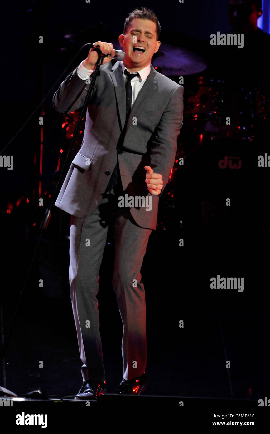 Michael Buble performs on stage at the Air Canada Centre. Toronto ...