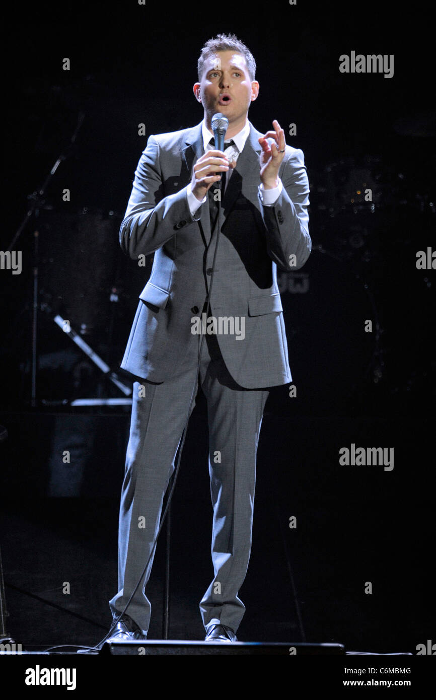 Michael Buble performs on stage at the Air Canada Centre. Toronto ...
