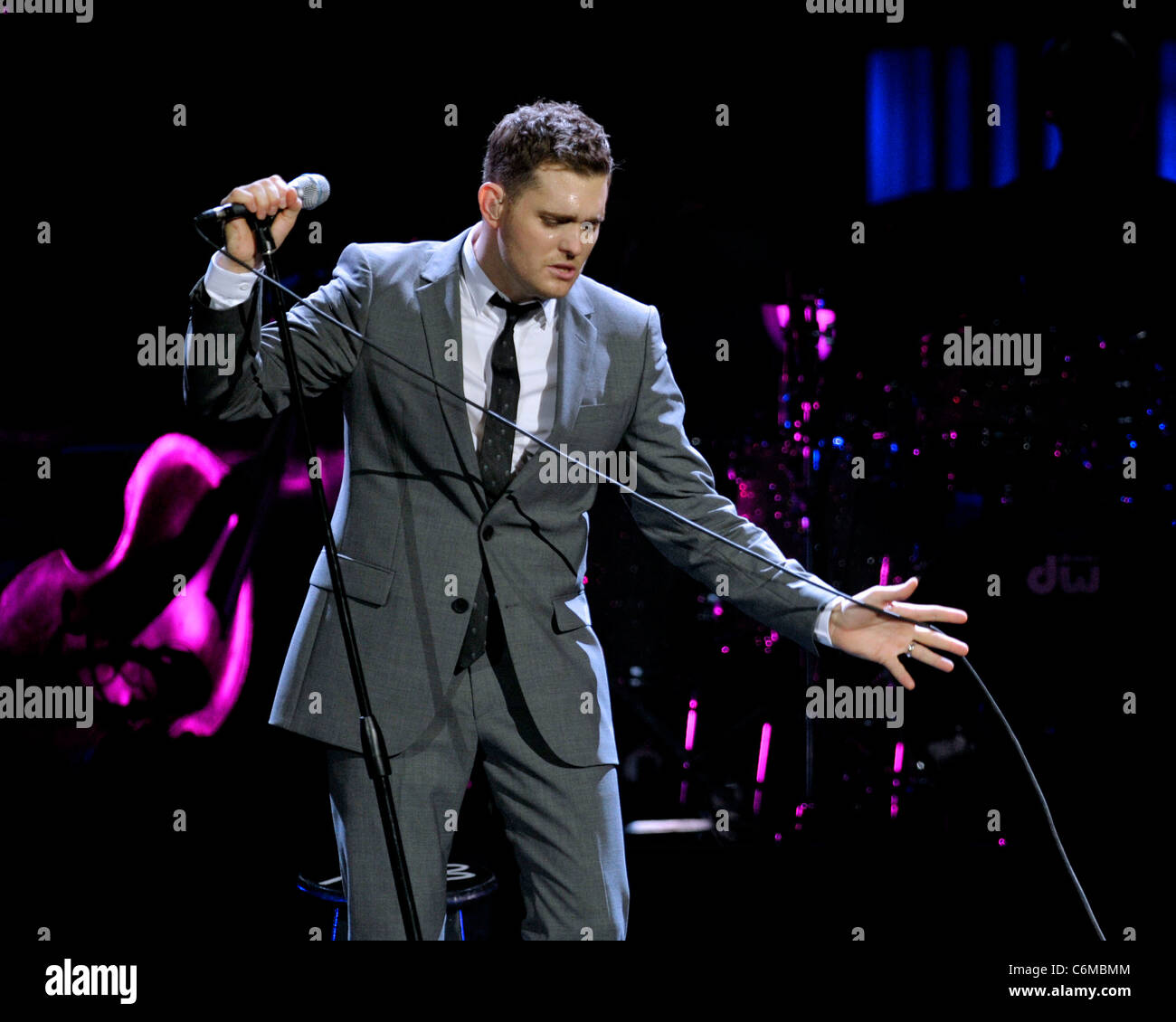 Michael Buble performs on stage at the Air Canada Centre. Toronto ...