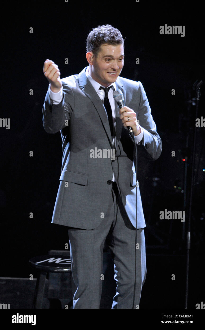 Michael Buble performs on stage at the Air Canada Centre. Toronto ...