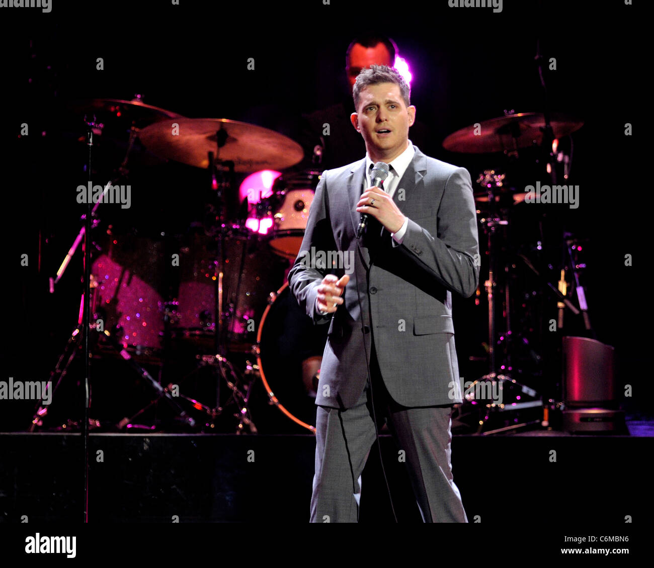 Michael Buble performs on stage at the Air Canada Centre. Toronto ...