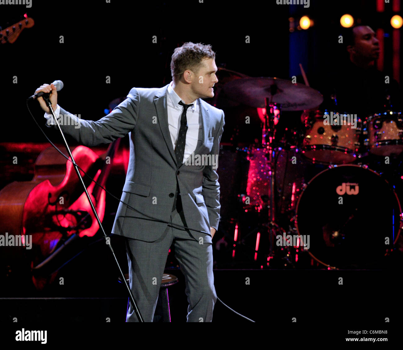 Michael Buble performs on stage at the Air Canada Centre. Toronto ...