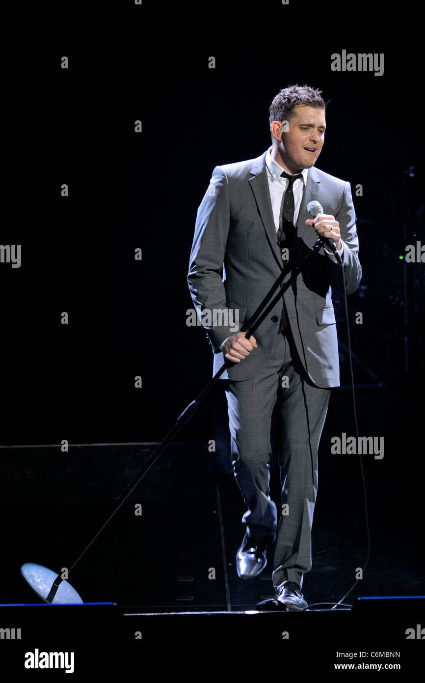 Michael Buble performs on stage at the Air Canada Centre. Toronto ...