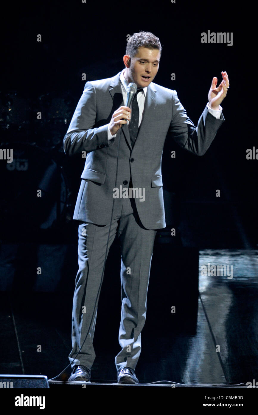 Michael Buble performs on stage at the Air Canada Centre. Toronto ...