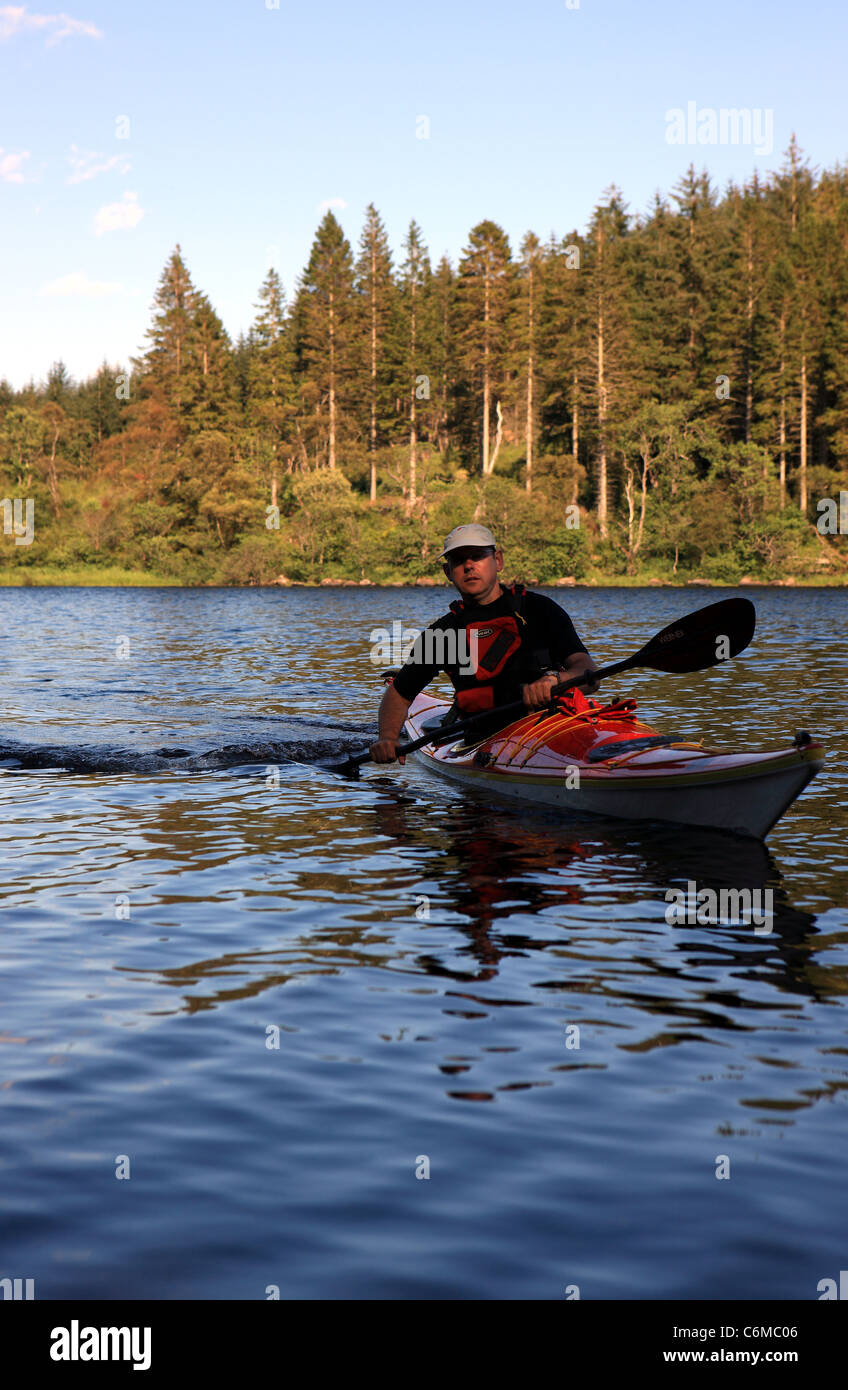 Kayak on Loch Ard in the Trossachs Scotland Stock Photo - Alamy