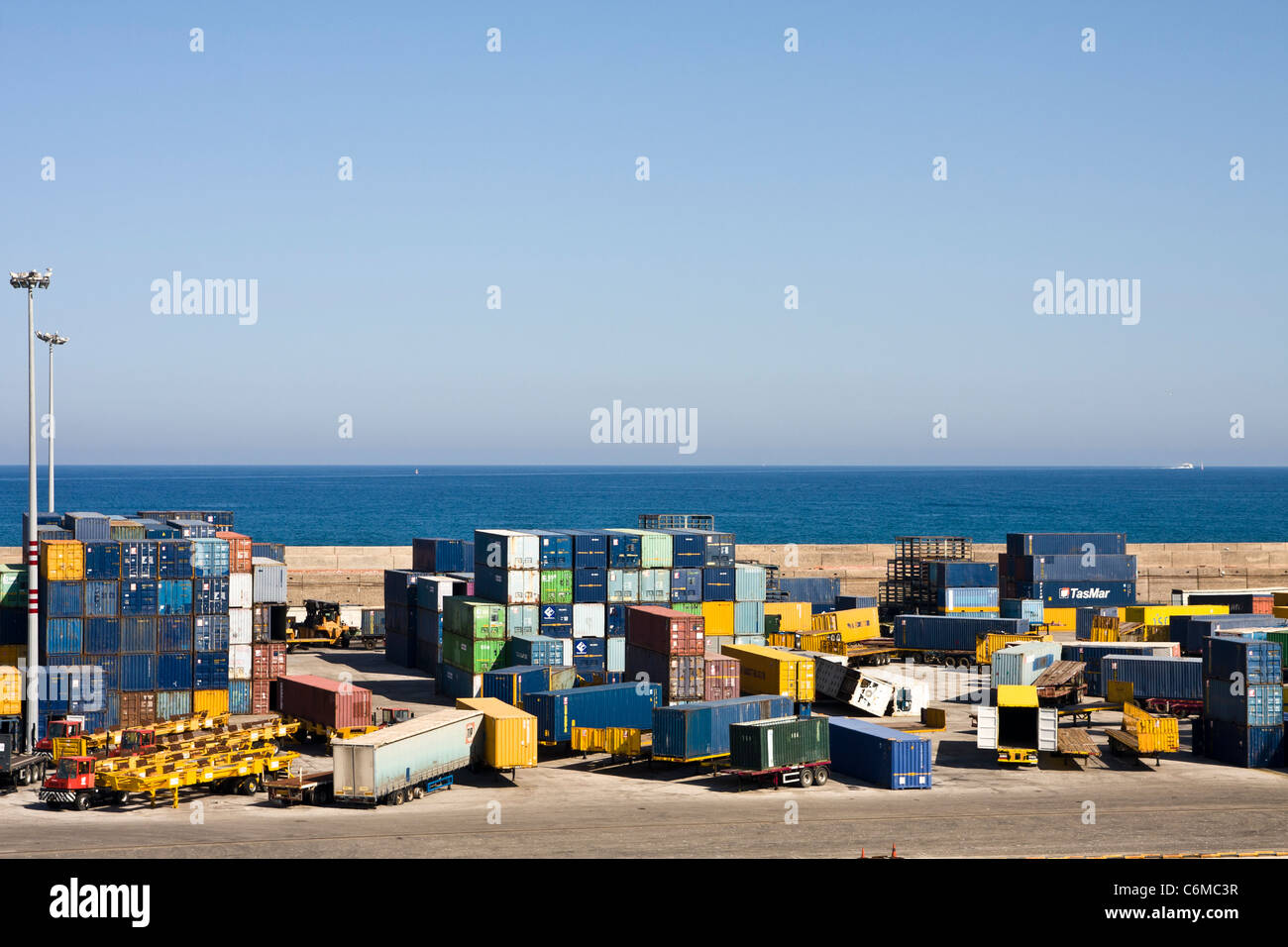 Containers Port Stacked High Resolution Stock Photography and Images ...
