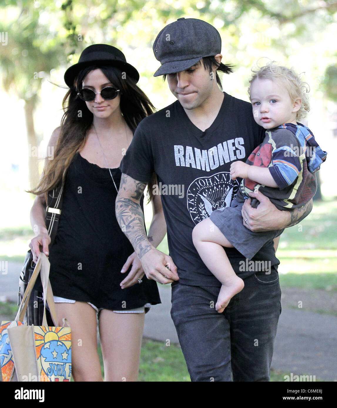 Pete Wentz, Ashlee Simpson and their son, Bronx Mowgli Wentz enjoy the ...