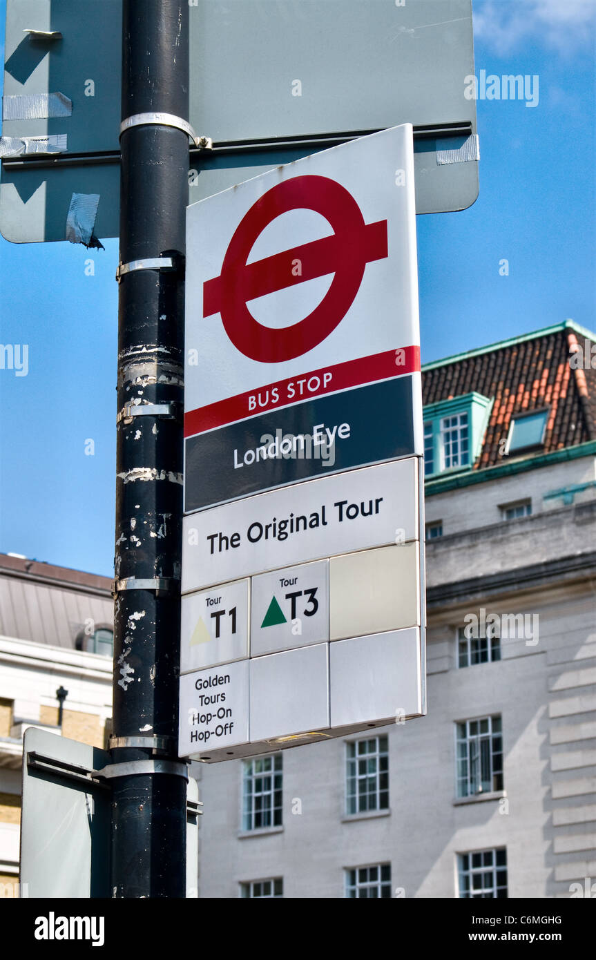 The bus stop near the London Eye on Westminster Bridge, Westminster ...