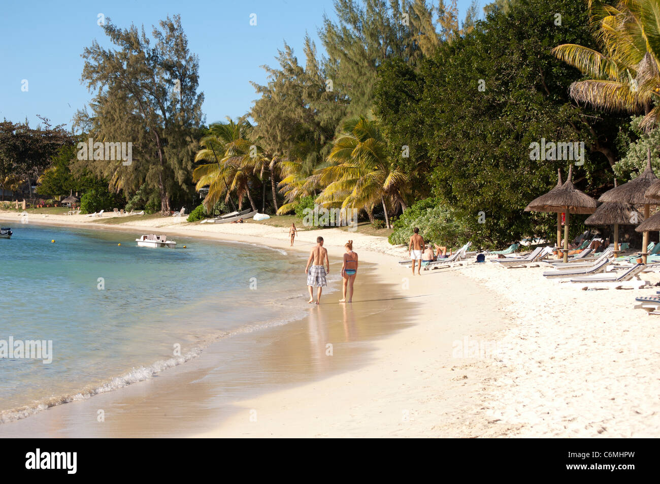 Mauritius beach near grand baie hi-res stock photography and images - Alamy