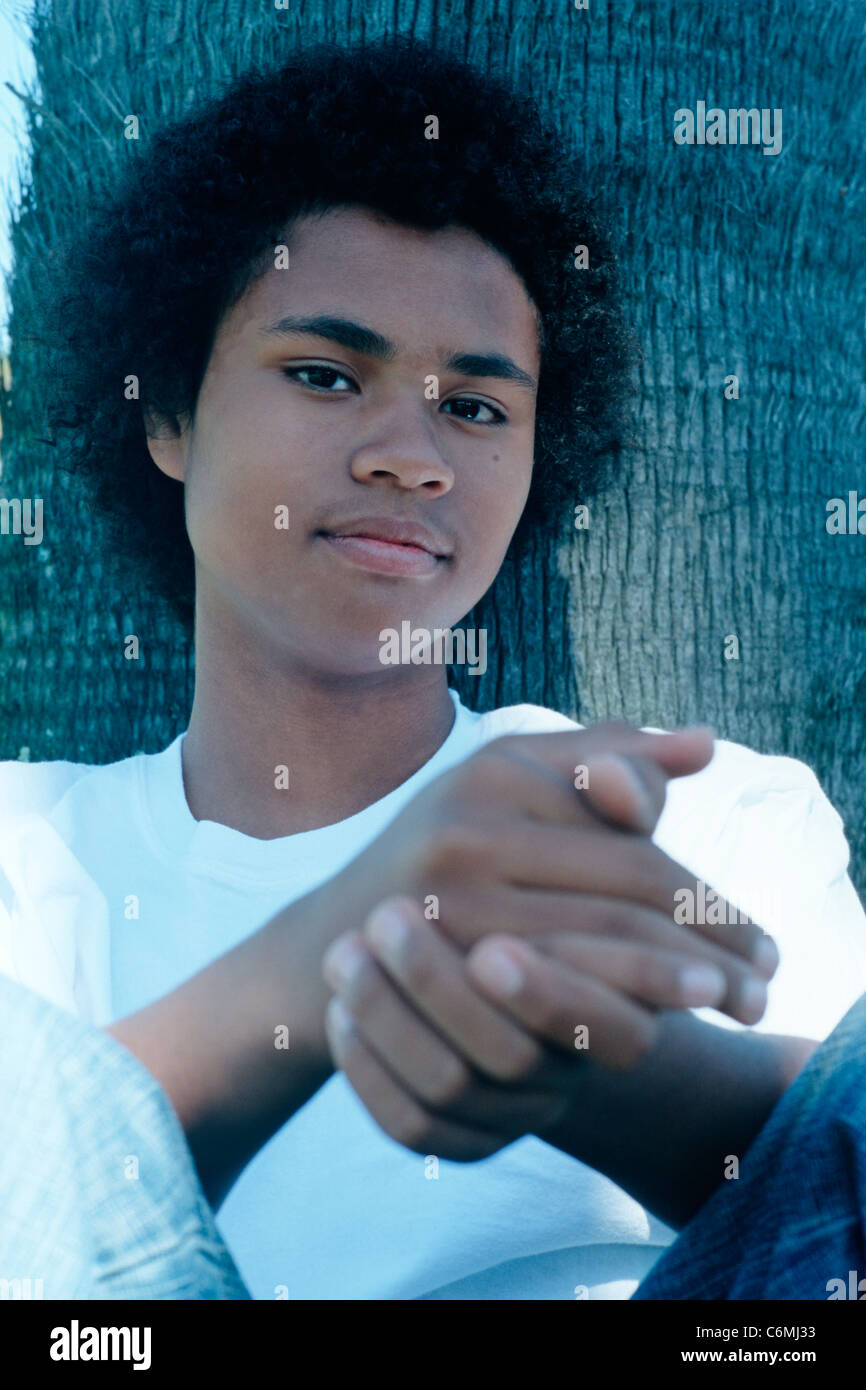 Portrait African American teenage male Stock Photo - Alamy
