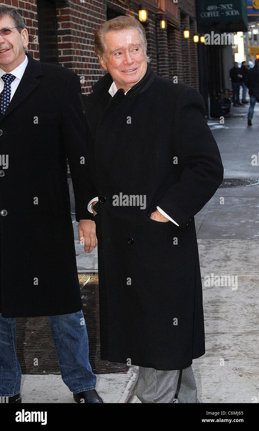 Regis Philbin outside Ed Sullivan Theatre for the 'Late Show With David ...