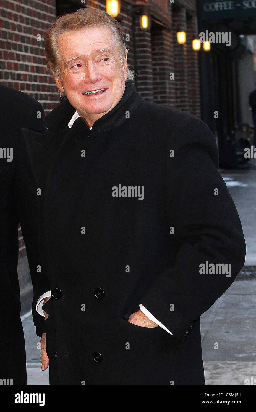 Regis Philbin outside Ed Sullivan Theatre for the 'Late Show With David ...