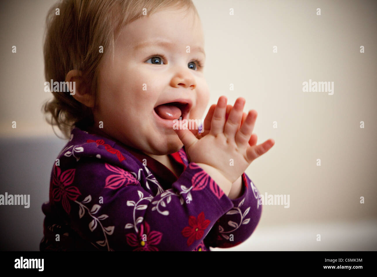 smiling baby portrait Stock Photo - Alamy