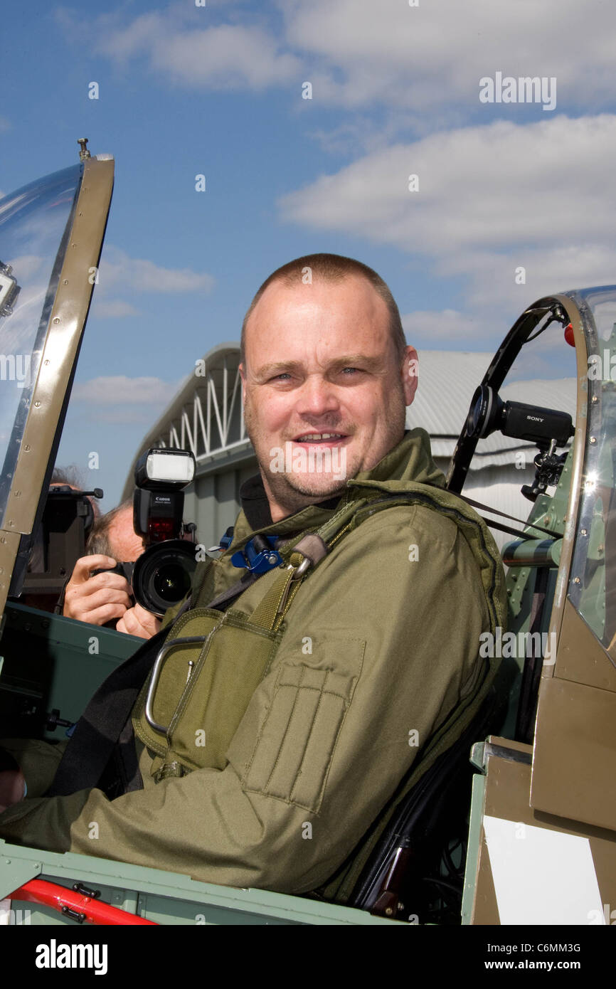 Al Murray takes a flight in a Spitfire to celebrate the 75th ...