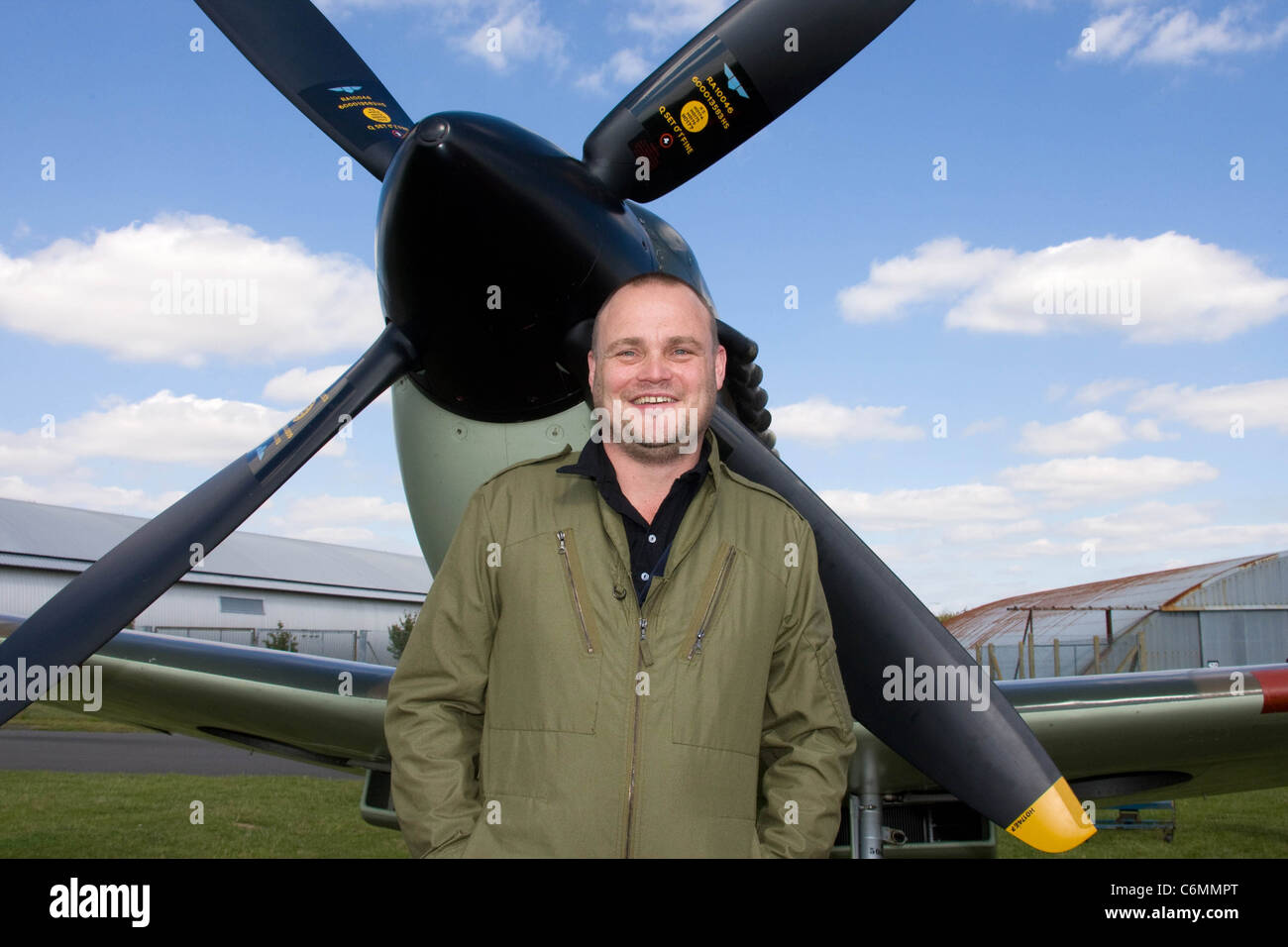 Al Murray takes a flight in a Spitfire to celebrate the 75th ...