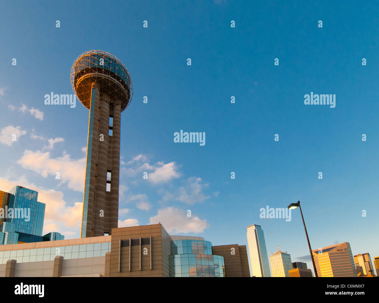 Reunion Tower with it's observation deck is a famous landmark of Dallas ...