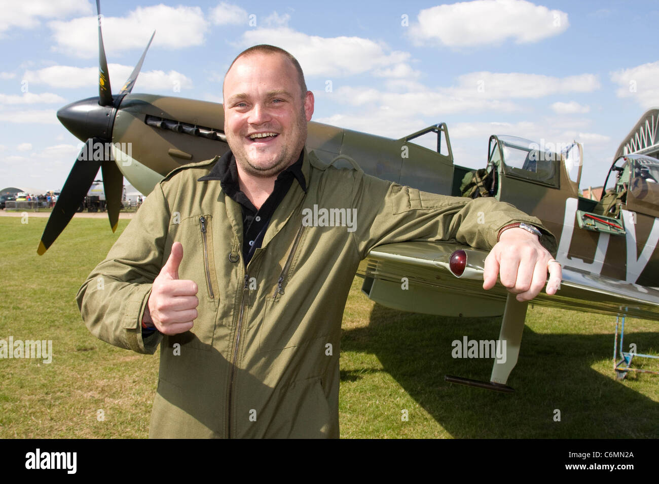 Al Murray takes a flight in a Spitfire to celebrate the 75th ...
