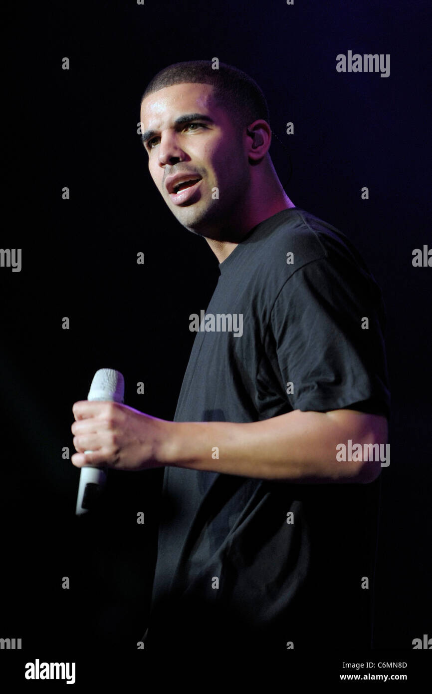 Drake aka Aubrey Drake Graham, performs on stage at the Molson Canadian ...