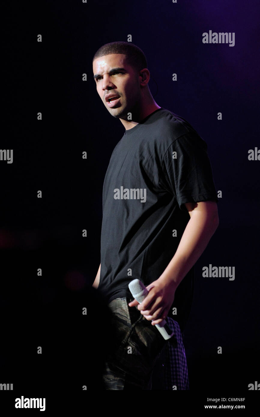Drake aka Aubrey Drake Graham, performs on stage at the Molson Canadian ...