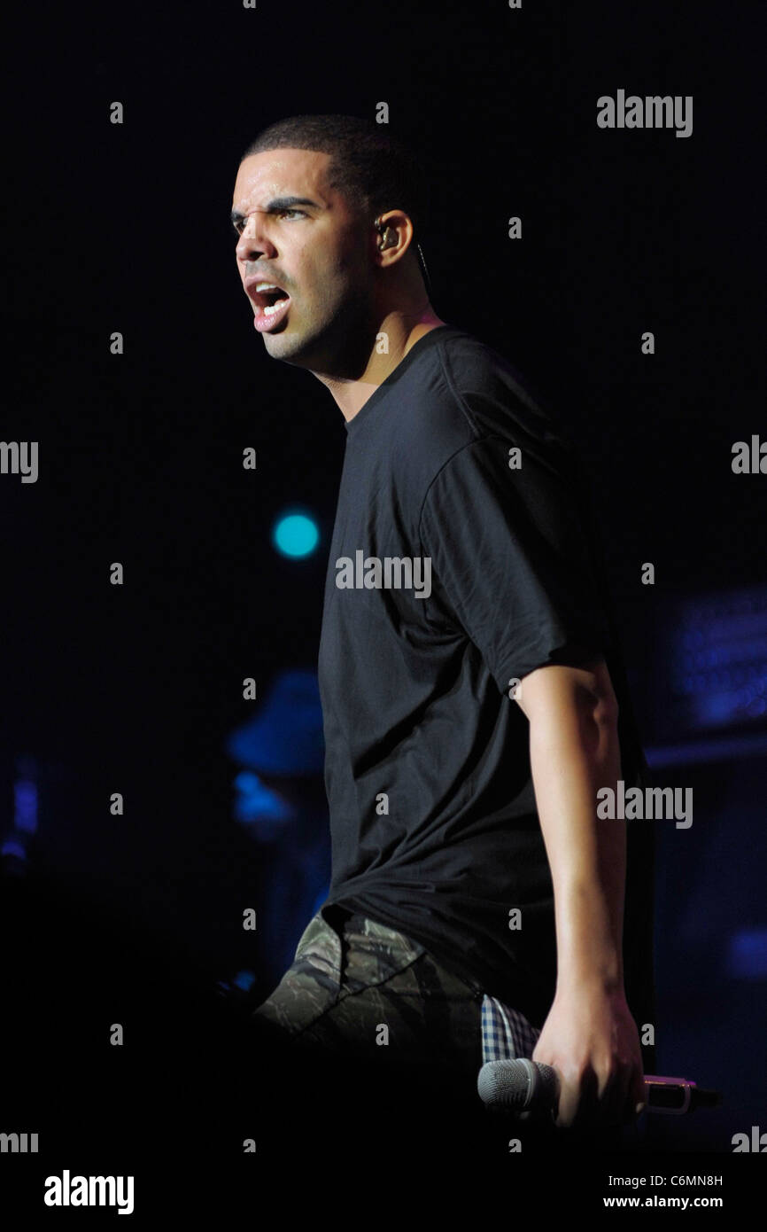 Drake aka Aubrey Drake Graham, performs on stage at the Molson Canadian ...
